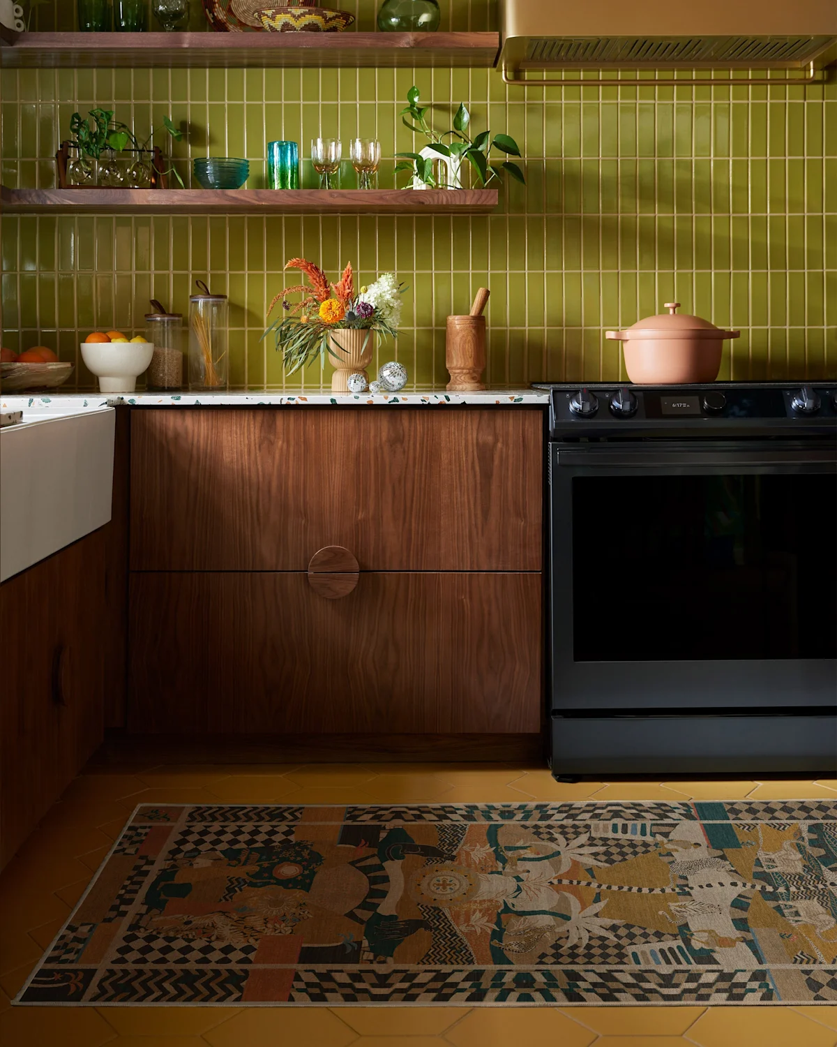 Architectural Digest La Joie Natur Multicolor Teppich | Ruggable