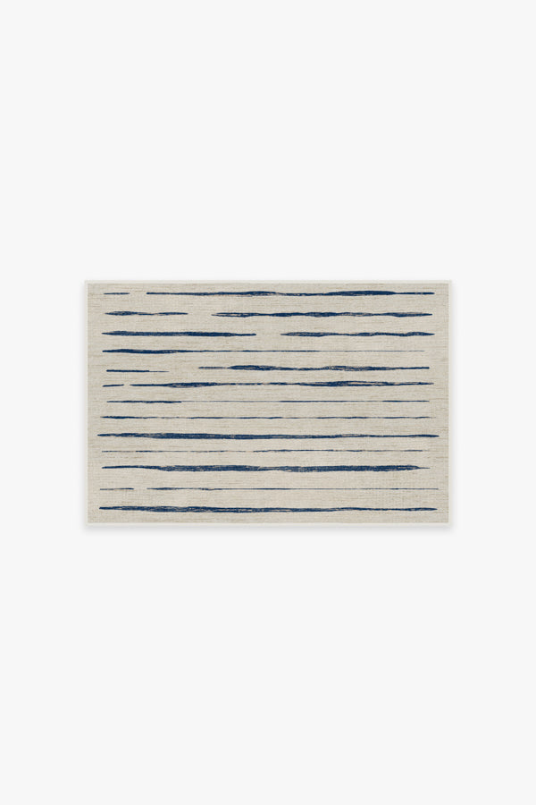 Talas Stripe Indigo Rug | Ruggable
