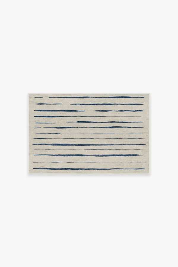 Talas Stripe Indigo Rug | Ruggable