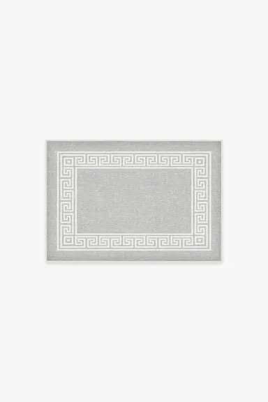 Rhodes Light Grey Bath Mat | Ruggable
