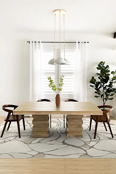 Nina Takesh Aude Creme Teppich | Ruggable