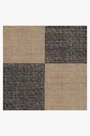 Checkerboard Soft Black Re-Jute Rug | Ruggable