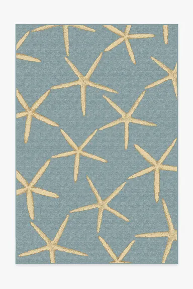 Starfish Pale Blue Rug | Ruggable