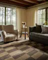 Architectural Digest Yates Check Brown Re-Jute Rug | Ruggable