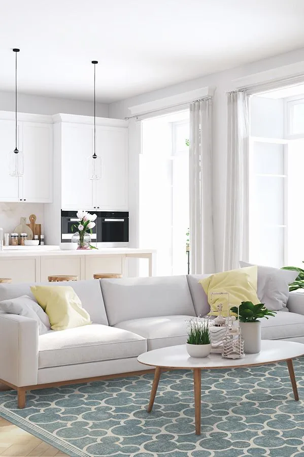 Mickey Trellis Slate Rug | Ruggable