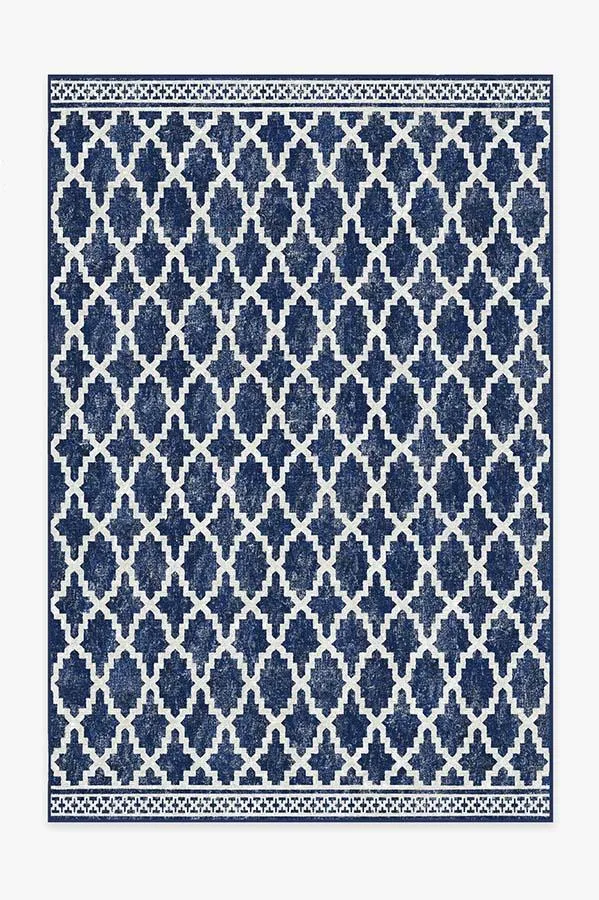 Outdoor Cleo Trellis Royal Blue Rug | Ruggable