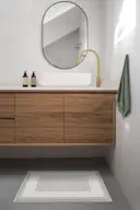 Rhodes Light Grey Bath Mat | Ruggable