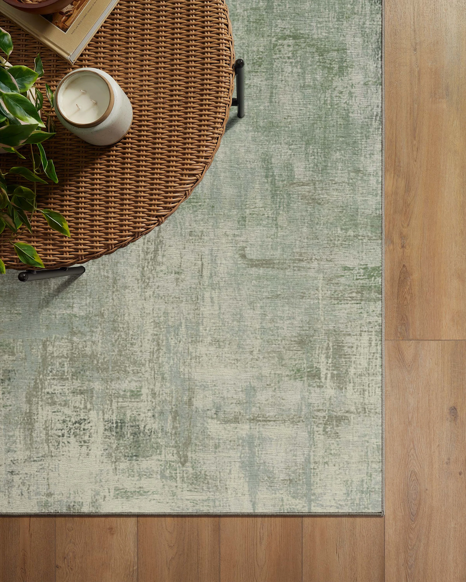 Impasto Sage Green Tufted Rug | Ruggable