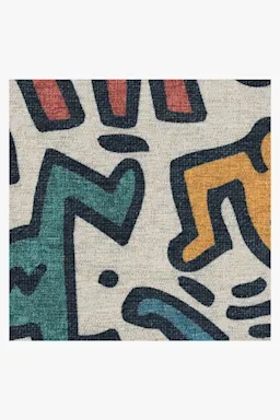 Keith Haring Block Party Multicolor Rug | Ruggable