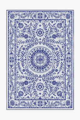 Outdoor Fontaine Delft Blue Rug | Ruggable