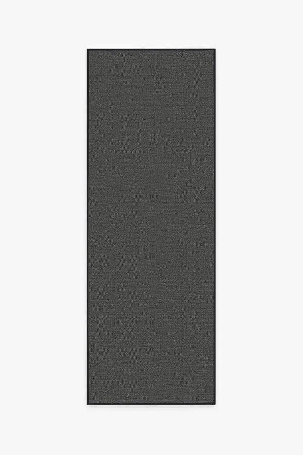 Outdoor Denim Solid Black Rug | Ruggable