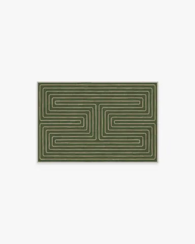 Jonathan Adler Labyrinth Fern Green Rug | Ruggable
