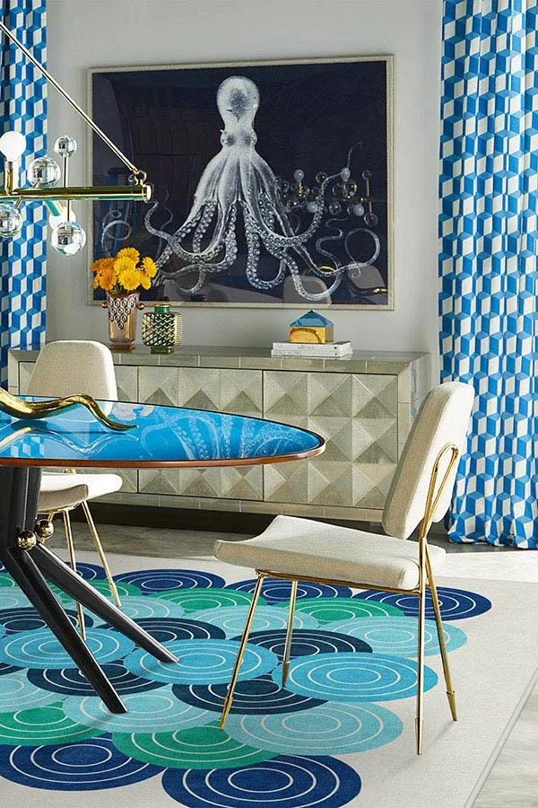 Jonathan Adler Biba Blue Green Rug | Ruggable