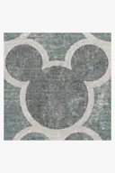 Mickey Trellis Slate Tufted Rug | Ruggable