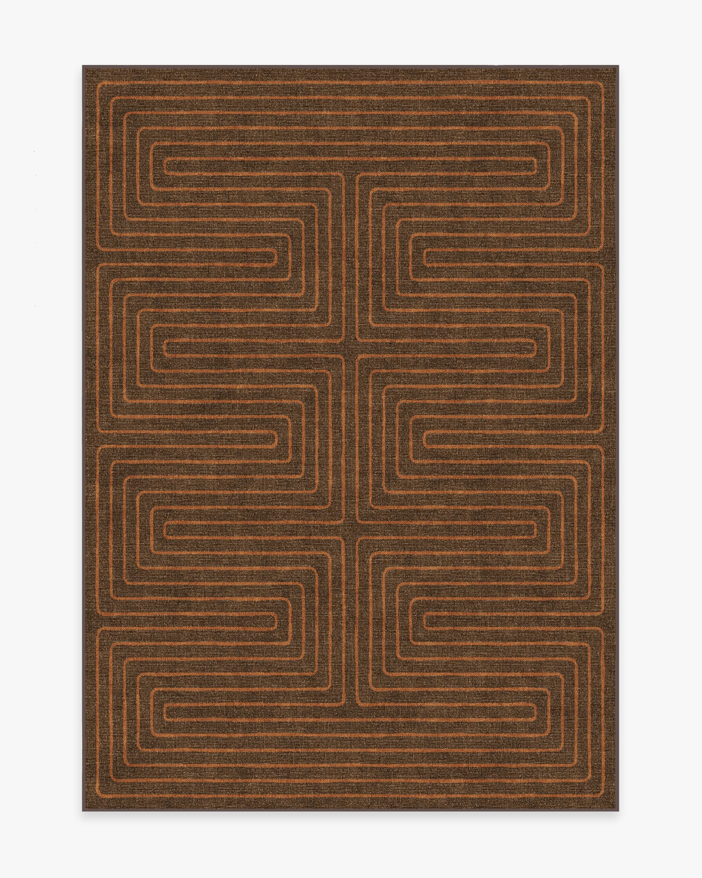 Jonathan Adler Labyrinth Brown & Orange Rug | Ruggable