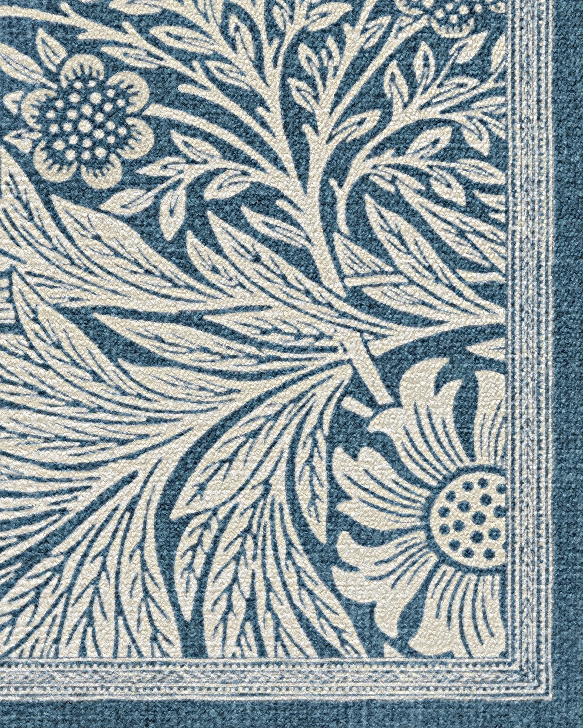 Morris & Co. Marigold Blue Tufted Rug | Ruggable