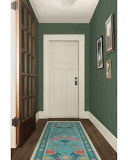 Iris Apfel Birds Of A Feather Aqua Rug | Ruggable