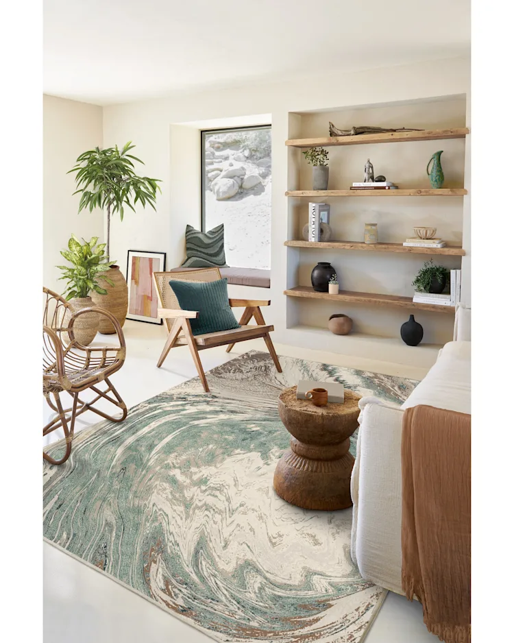 Malaspina Natural Sage Rug | Ruggable