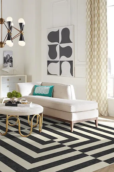 Jonathan Adler Op Art Charcoal Rug | Ruggable