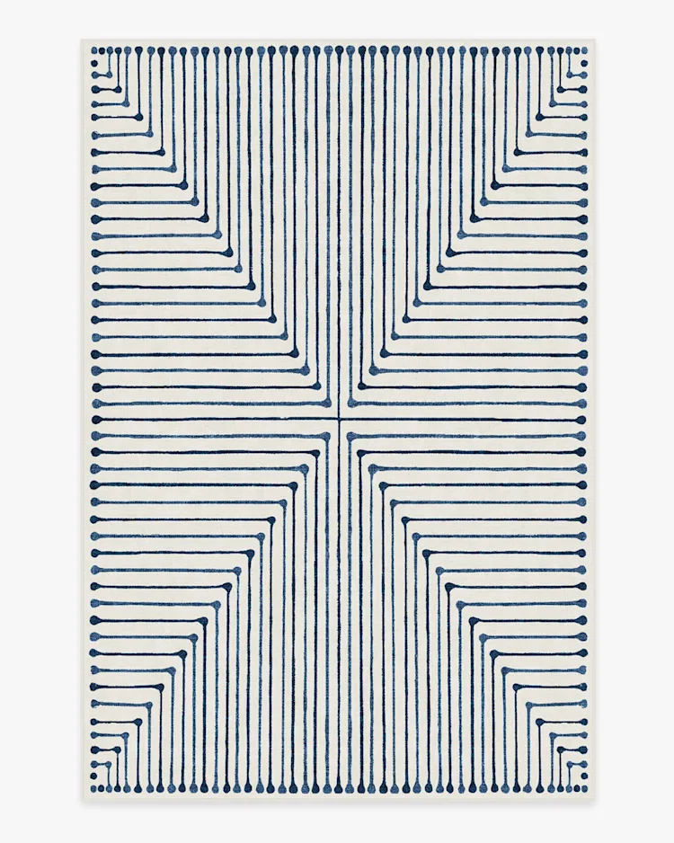 Jonathan Adler Inkdrop Slate Blue Rug | Ruggable