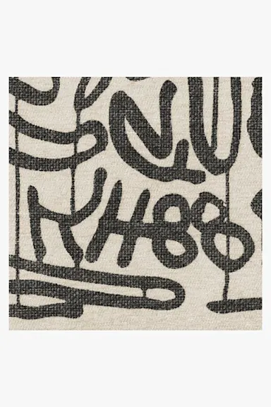 Keith Haring Freestyle Black & Ivory Rug | Ruggable
