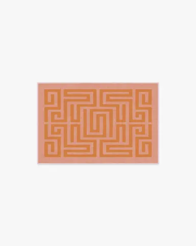 Maze Pink & Orange Rug | Ruggable