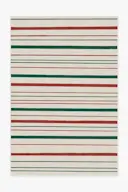 Hudson Stripe Red & Green Rug | Ruggable