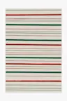 Hudson Stripe Red & Green Rug | Ruggable