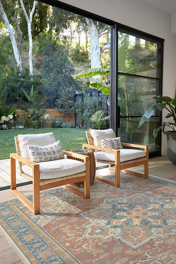 Outdoor Kamran Sunset Orange Rug | Ruggable