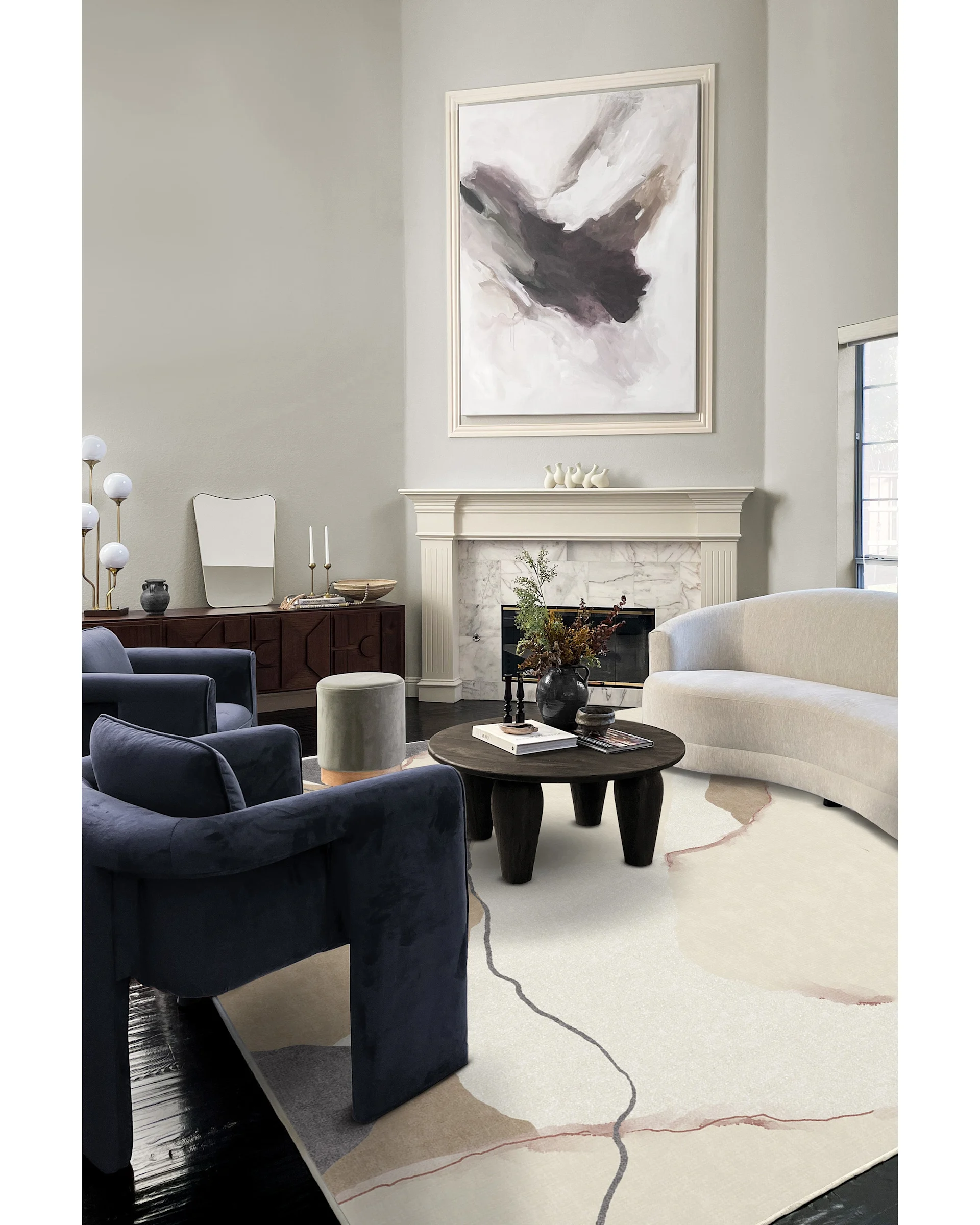 Nina Takesh Loire Ivory Quartz Rug | Ruggable