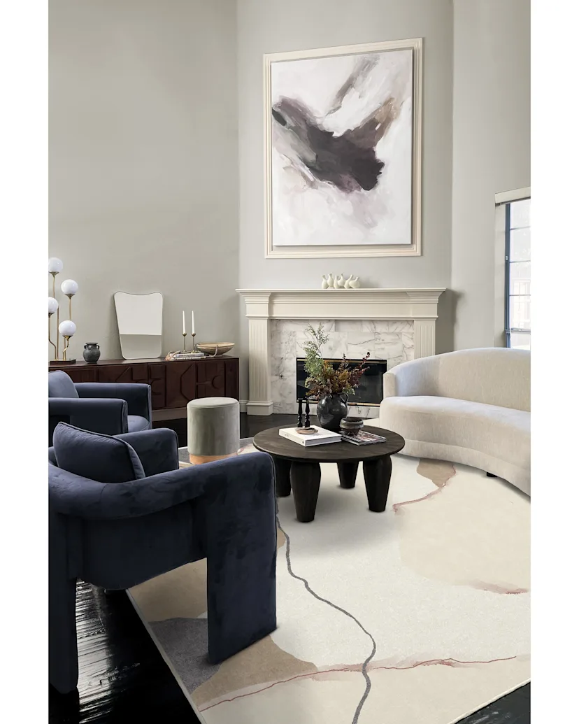 Nina Takesh Loire Ivory Quartz Rug | Ruggable