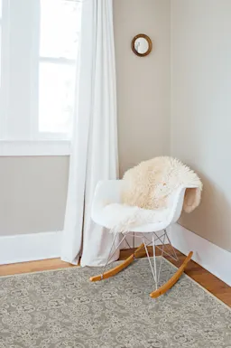 Mickey Damask Stone Rug | Ruggable