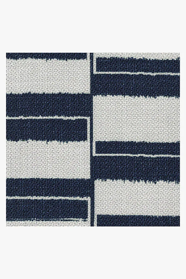 Outdoor Offset Stripe Navy Rug | Ruggable