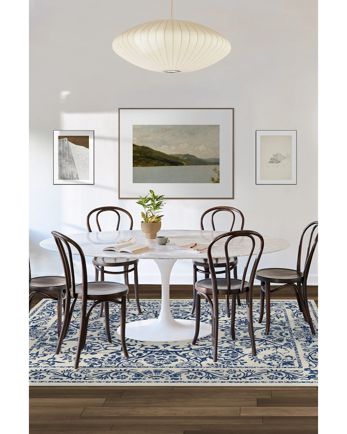 Delphina Delft Blue Rug | Ruggable