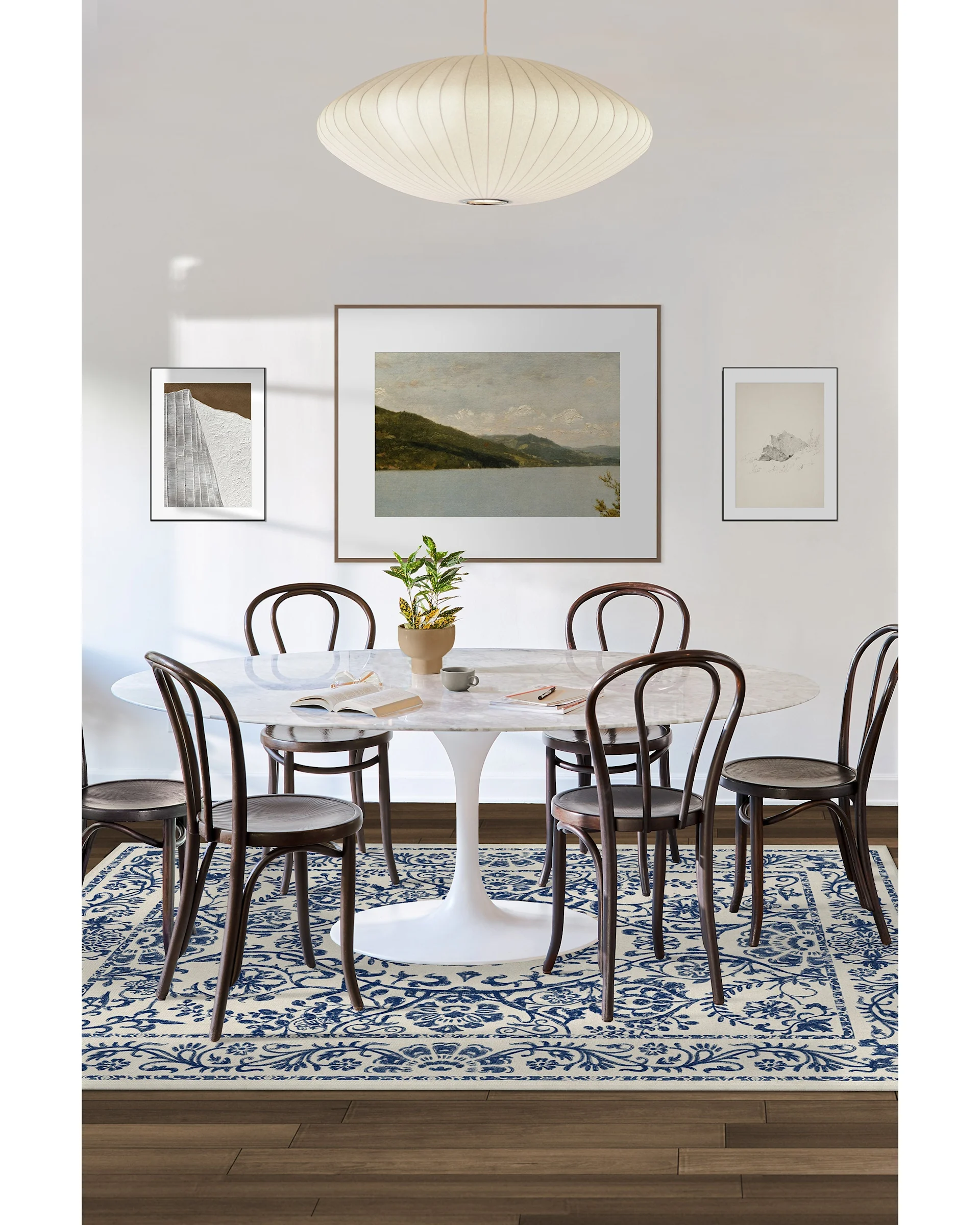 Delphina Delft Blue Rug | Ruggable