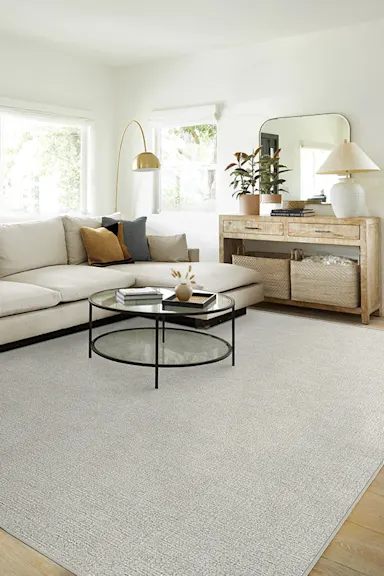 Heathered Solid Dove Grey Rug | Ruggable