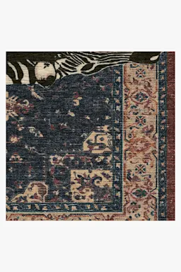 Iris Apfel On Safari Sapphire Tufted Rug | Ruggable