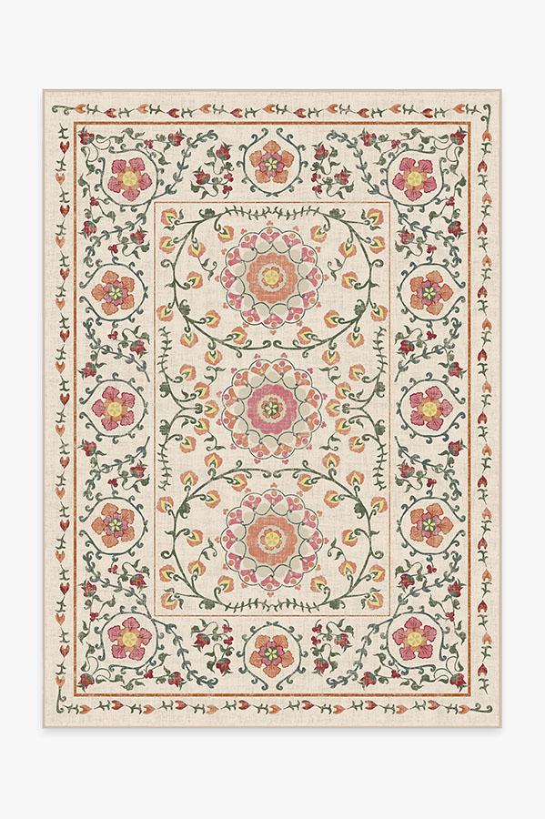 Suzani Coral Tufted Rug | Ruggable