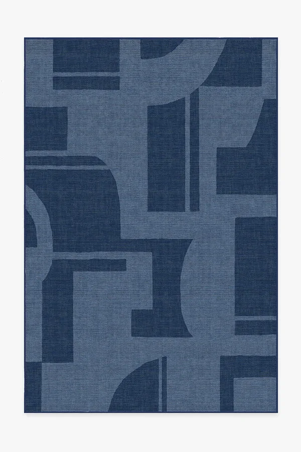 Outdoor Bodin Ink Blue Rug | Ruggable