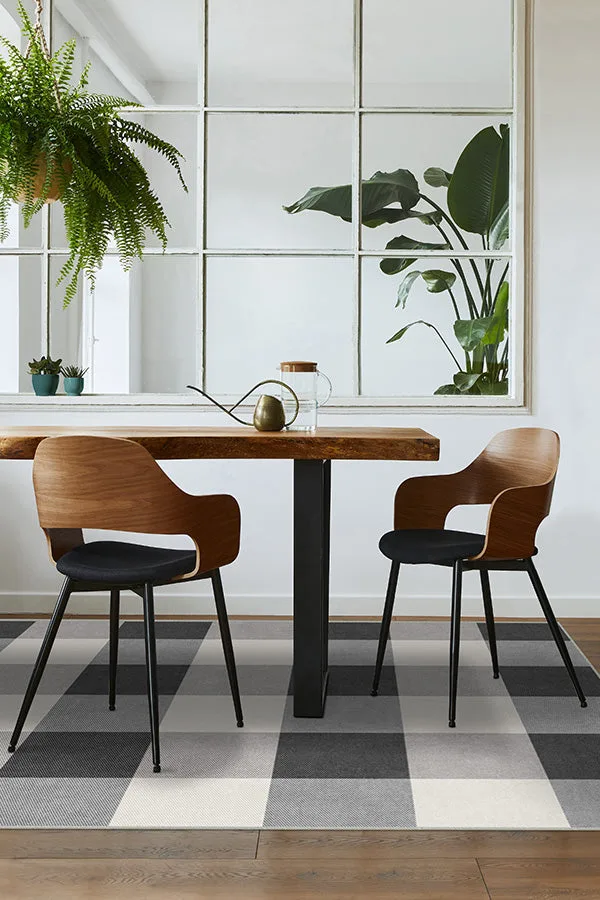 Buffalo Plaid Black & White Rug | Ruggable