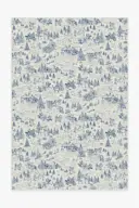 Winter Toile Blue Rug | Ruggable