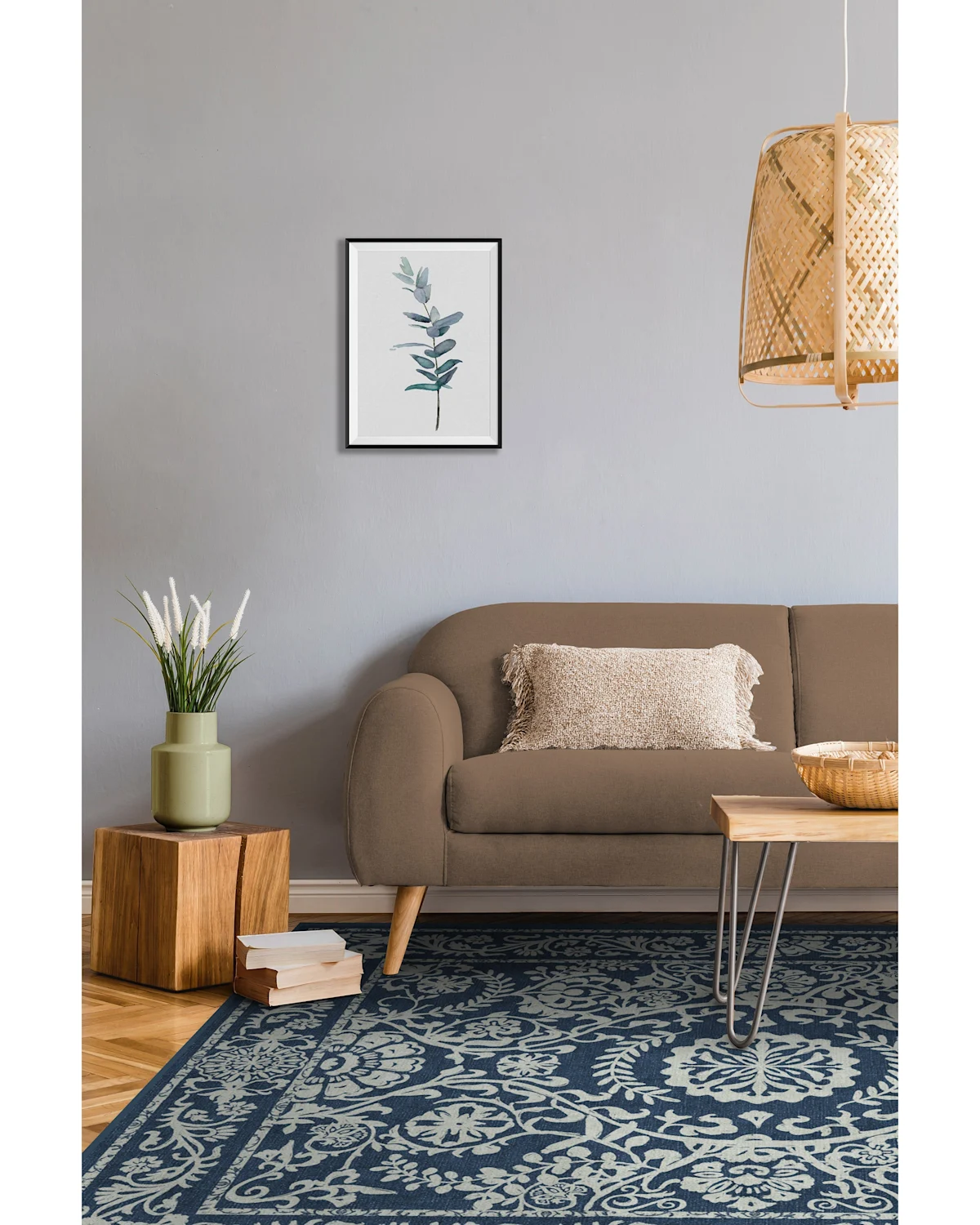 Delphina Navy Blue Rug | Ruggable