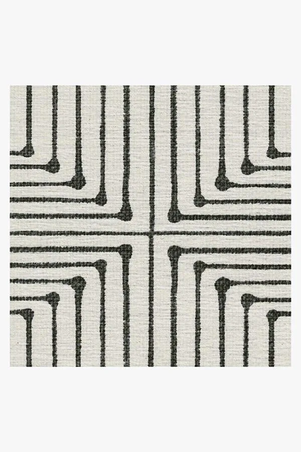 Jonathan Adler Inkdrop Black & Ivory Rug | Ruggable