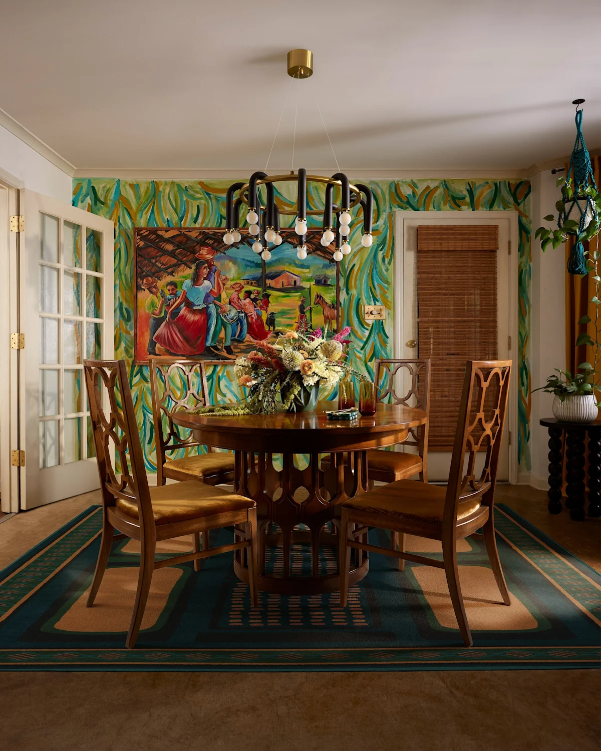 Architectural Digest Nerissa Teal & Gold Rug | Ruggable