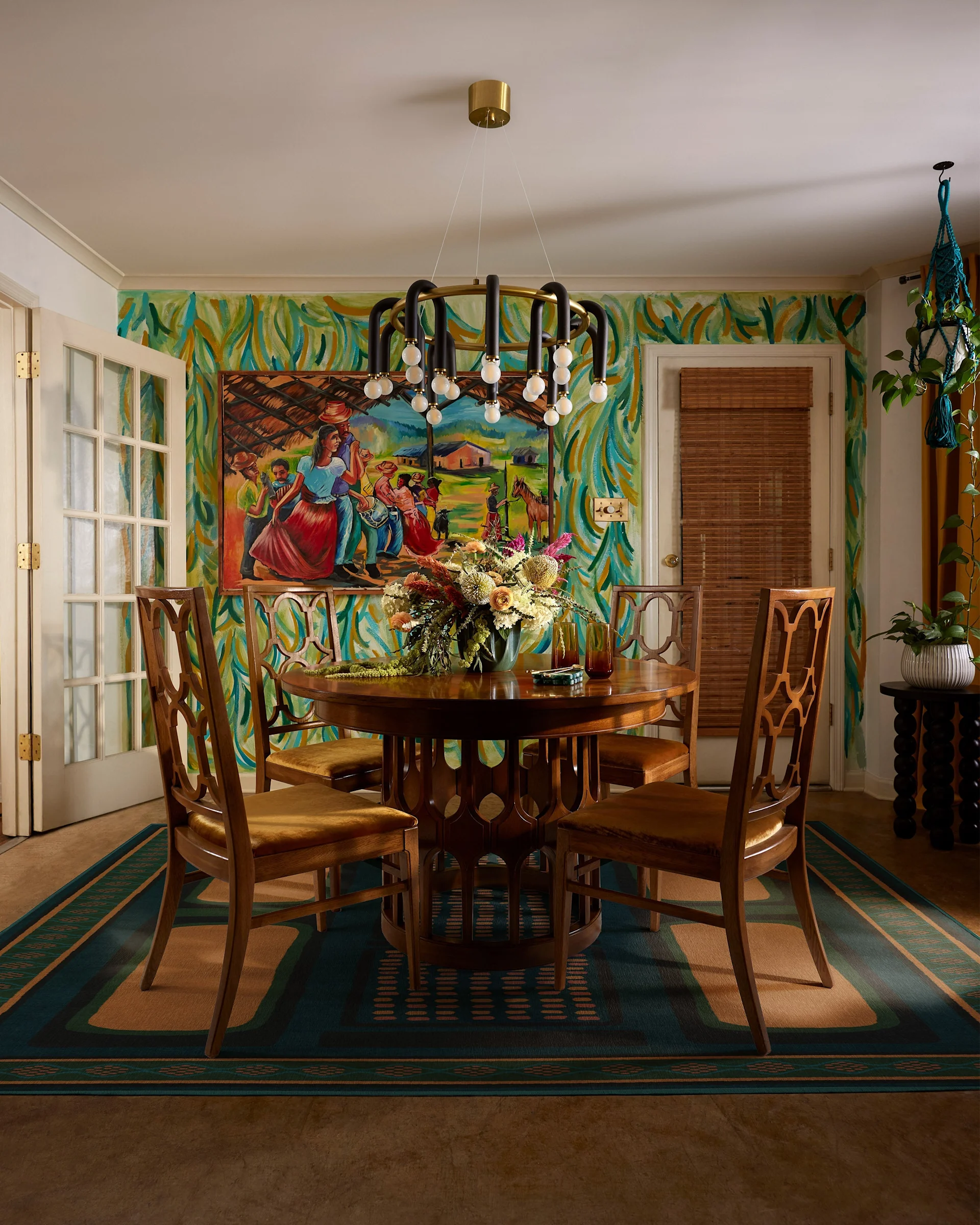 Architectural Digest Nerissa Teal & Gold Rug | Ruggable