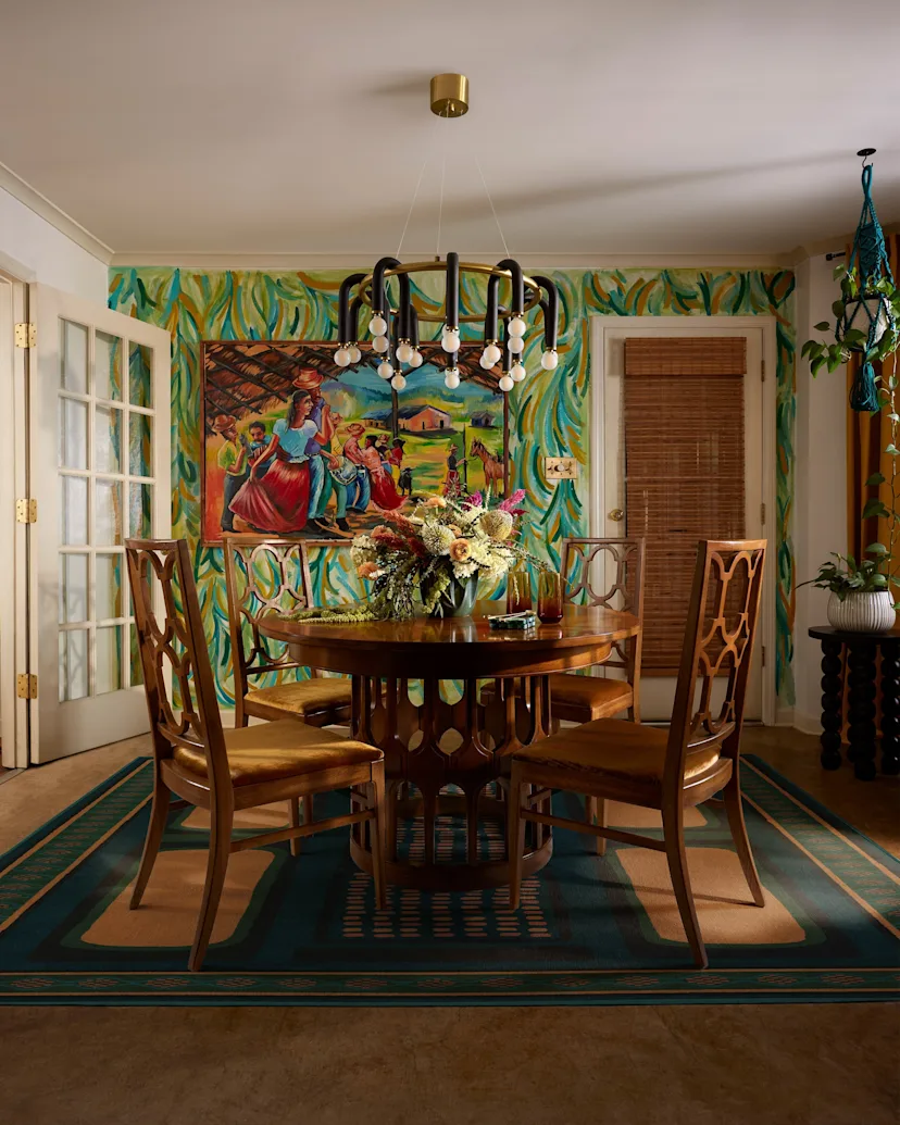 Architectural Digest Nerissa Teal & Gold Rug | Ruggable