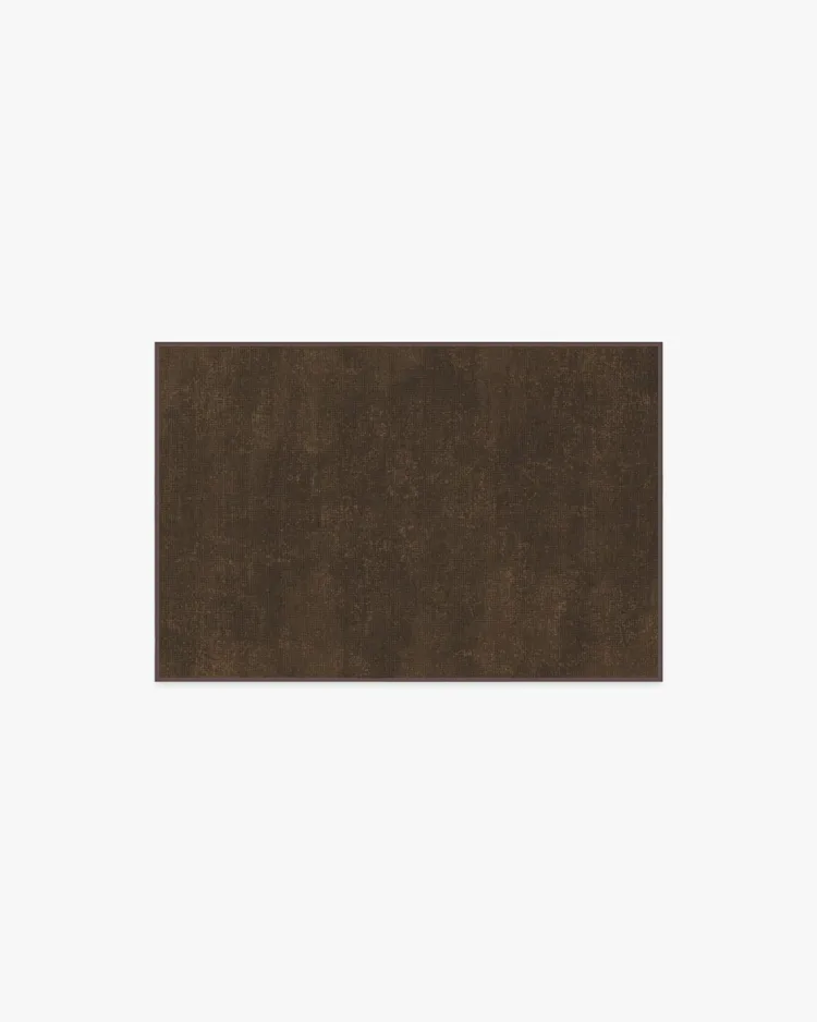 Nico Solid Dark Wood Rug | Ruggable