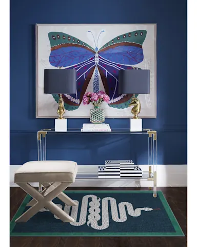 Jonathan Adler Venom Sapphire Rug | Ruggable