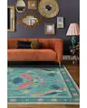 Iris Apfel Birds Of A Feather Aqua Rug | Ruggable