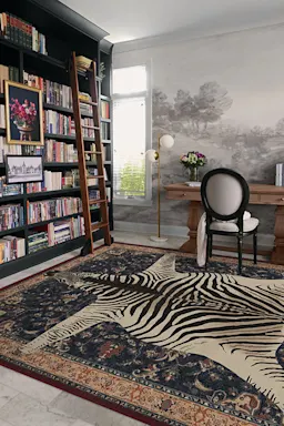 Iris Apfel On Safari Sapphire Rug | Ruggable